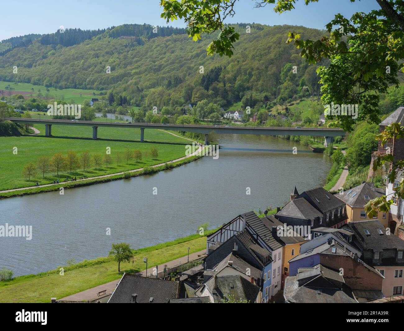 the city of Saarburg at the saar river in germany Stock Photo - Alamy