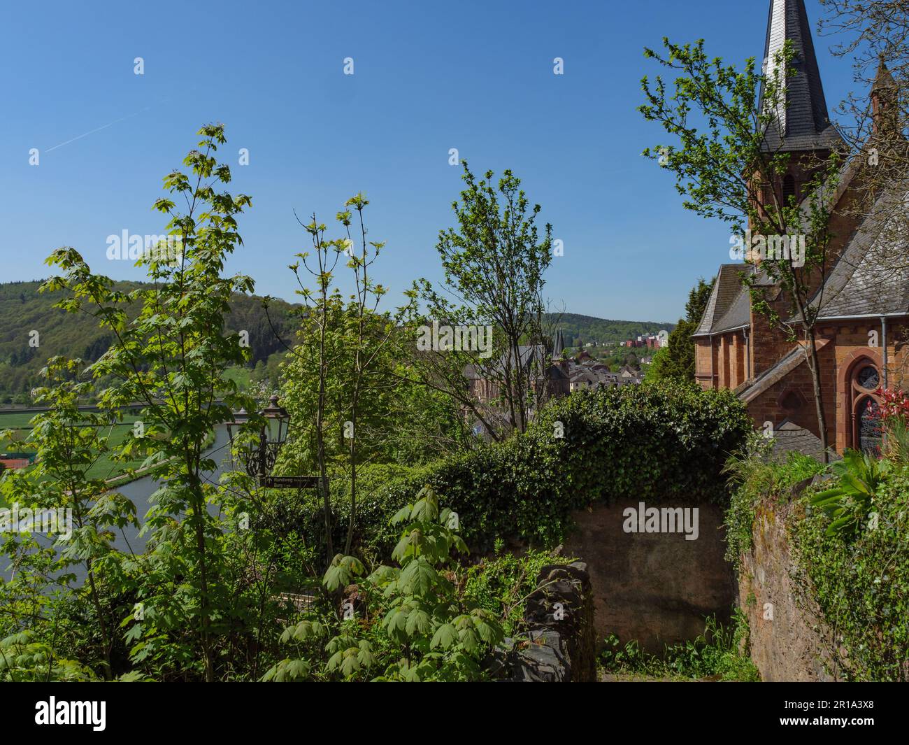 the city of Saarburg at the saar river in germany Stock Photo - Alamy