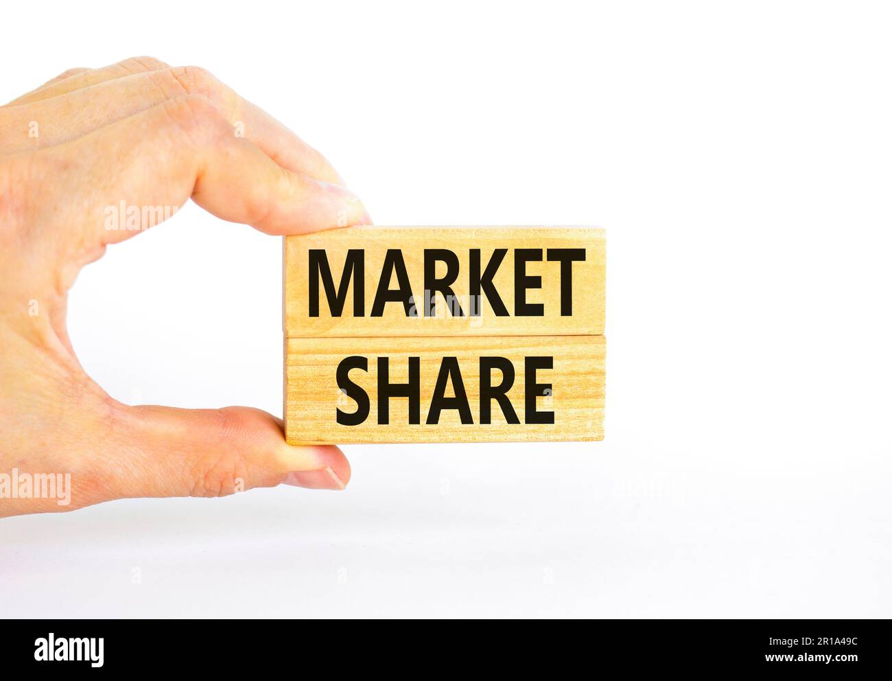 Market share symbol. Concept words Market share on beautiful wooden ...