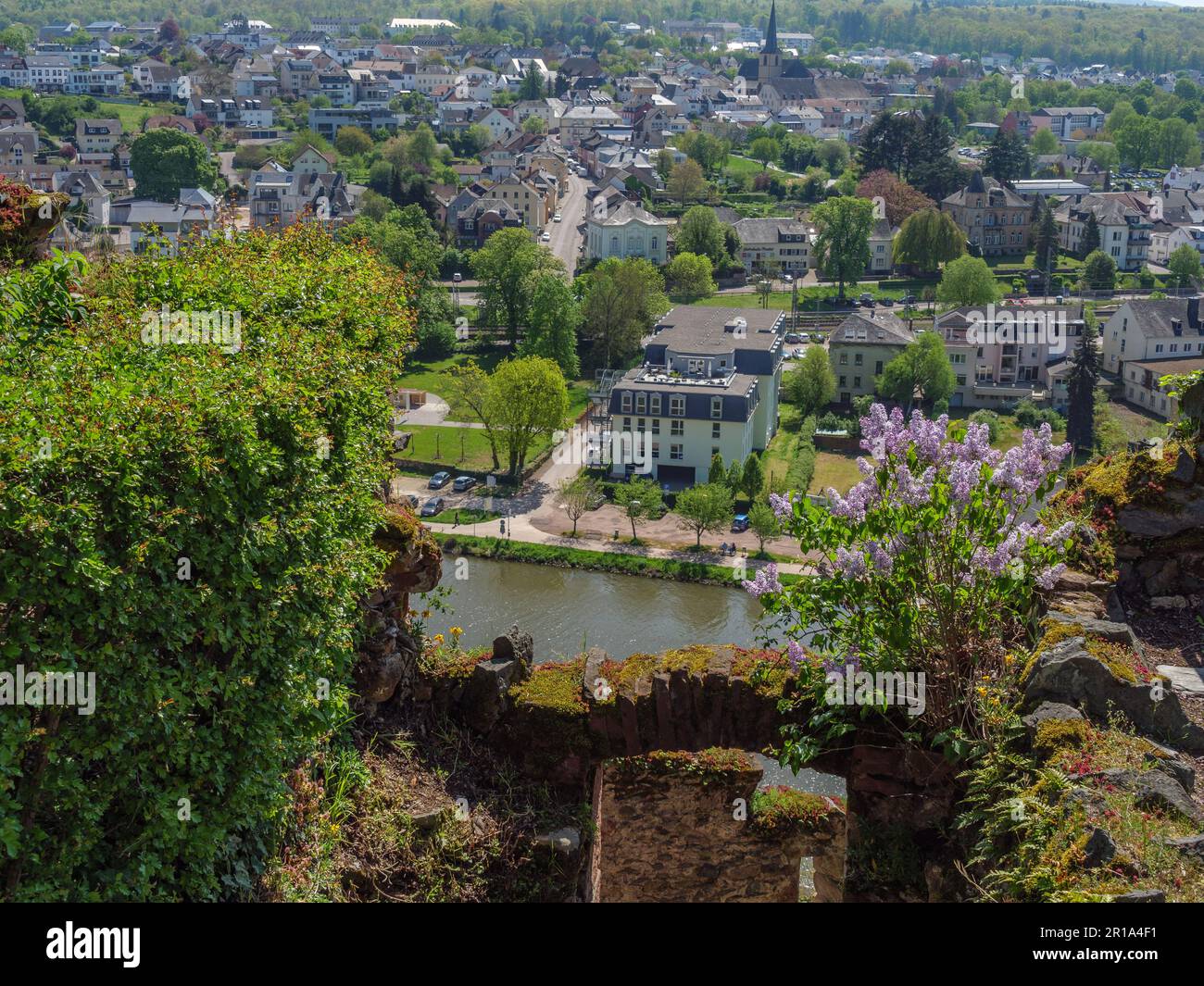 the city of Saarburg at the saar river in germany Stock Photo - Alamy