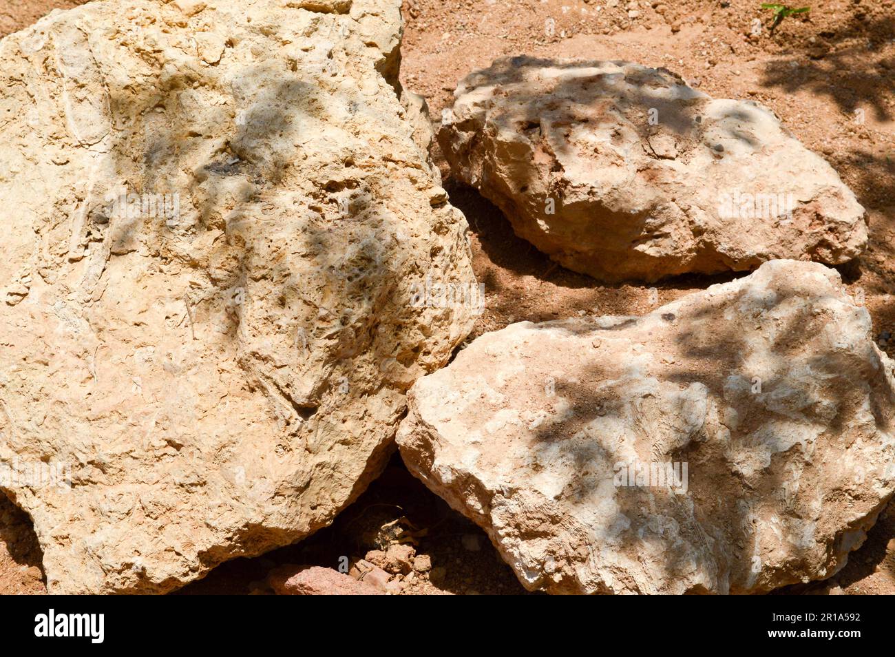 Texture of a stone wall, roads from large round and oval stones with ...
