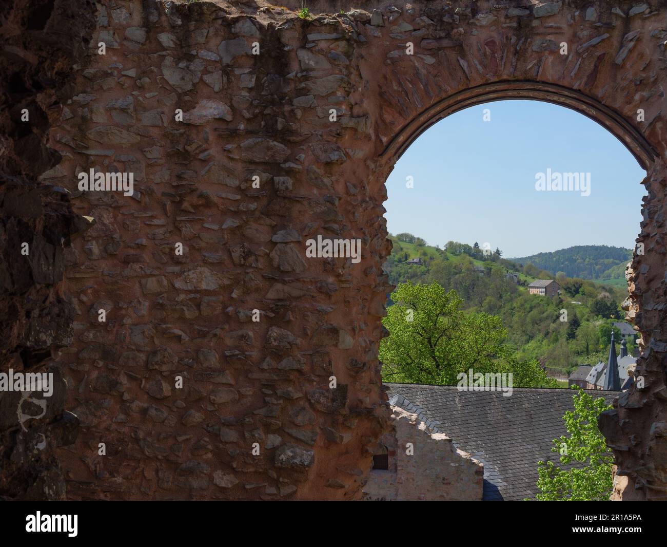 the city of Saarburg at the saar river in germany Stock Photo - Alamy