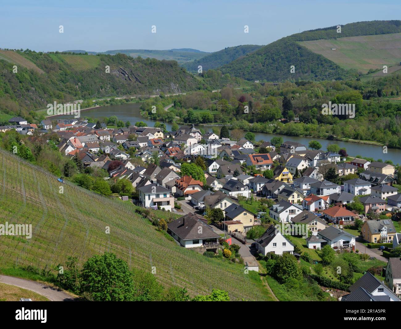 the city of Saarburg at the saar river in germany Stock Photo - Alamy