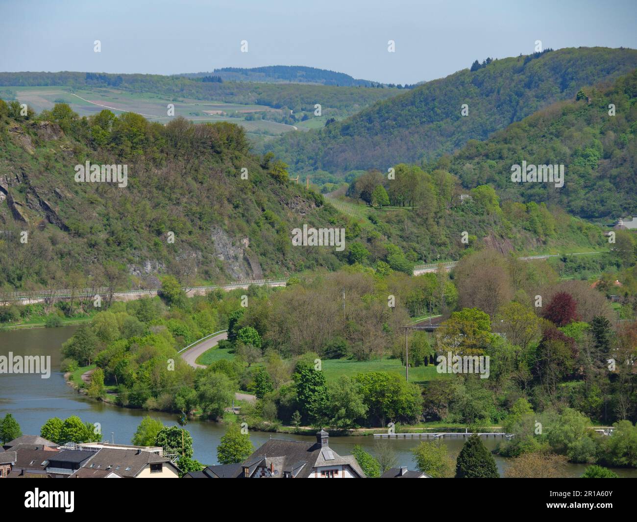 the city of Saarburg at the saar river in germany Stock Photo - Alamy