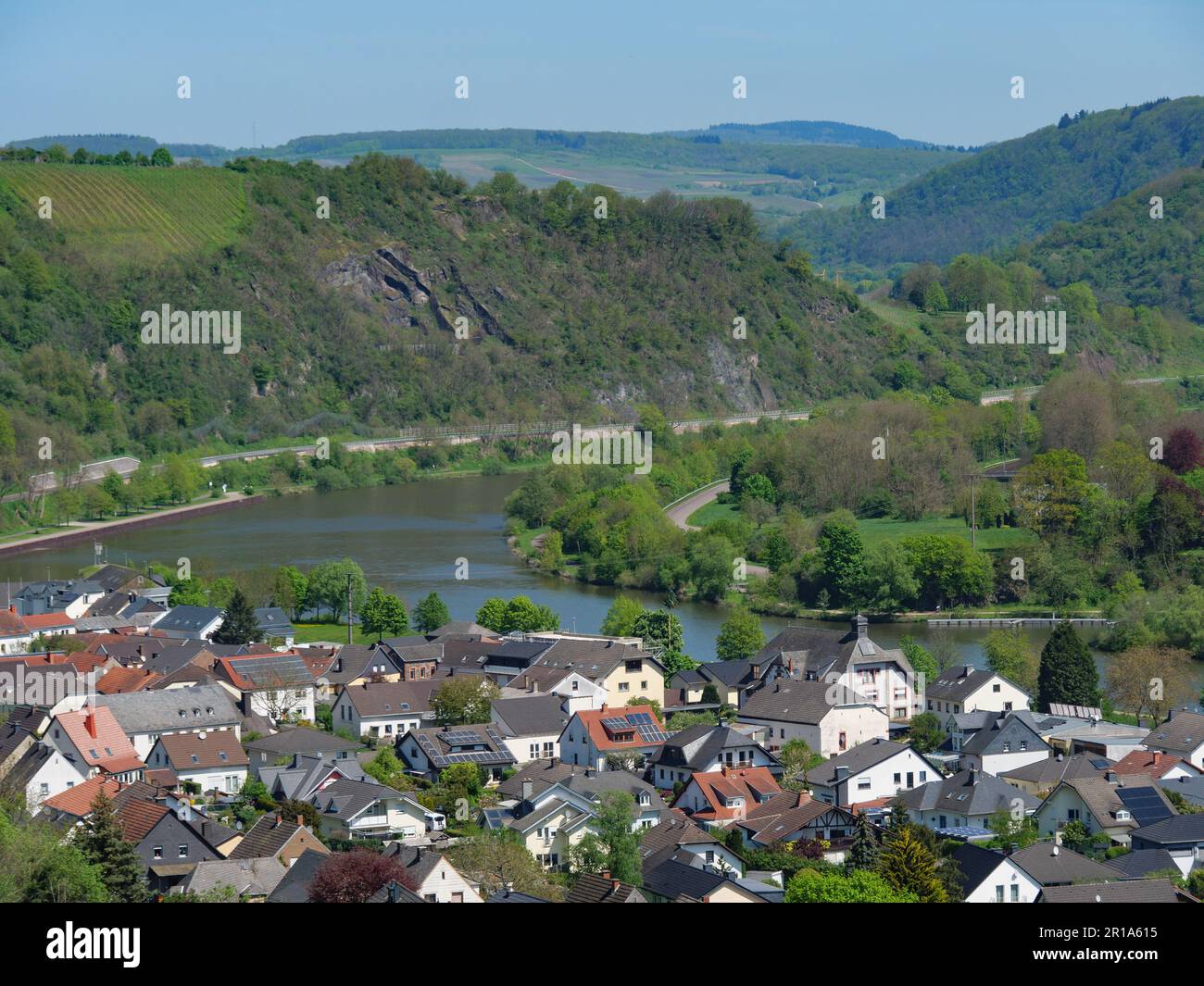 the city of Saarburg at the saar river in germany Stock Photo - Alamy