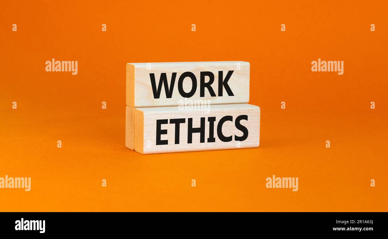 Work ethics symbol. Concept words Work ethics on beautiful wooden block ...