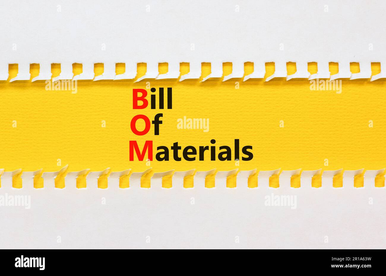 BOM bill of materials symbol. Concept words BOM bill of materials on ...