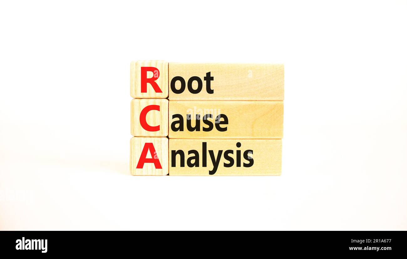 RCA root cause analysis symbol. Concept words RCA root cause analysis ...