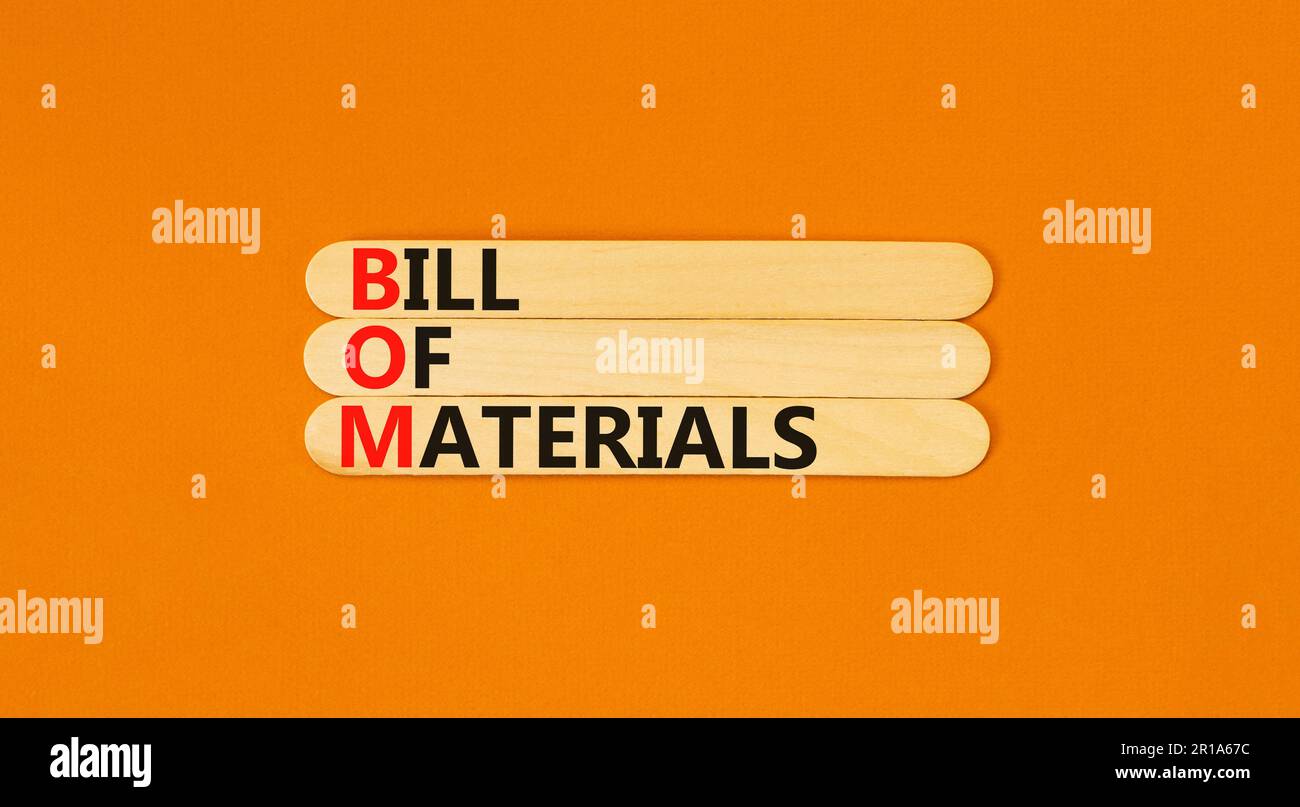 BOM bill of materials symbol. Concept words BOM bill of materials on ...