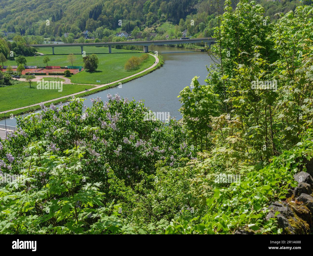the city of Saarburg at the saar river in germany Stock Photo - Alamy