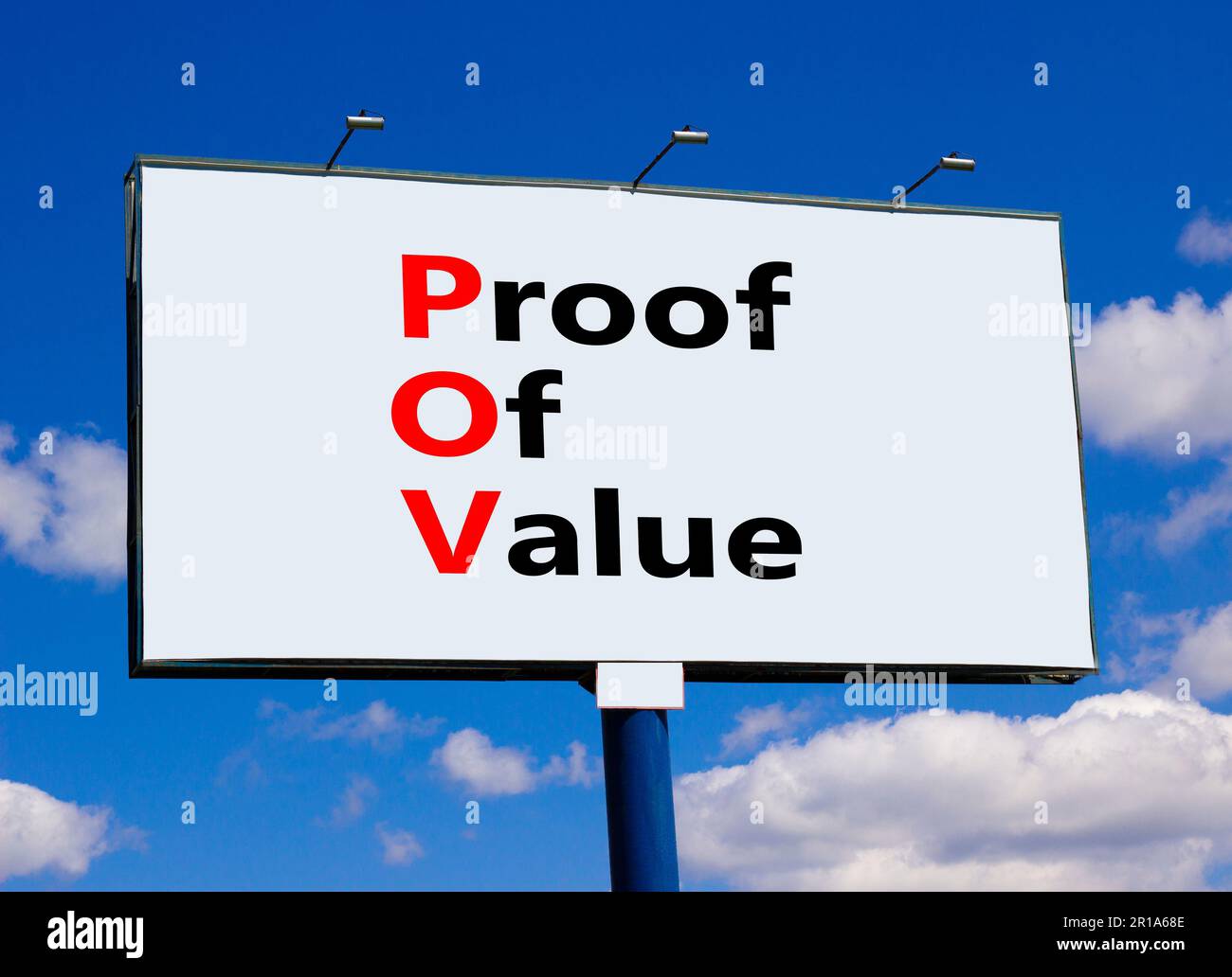 POV Proof of value symbol. Concept words POV Proof of value on ...