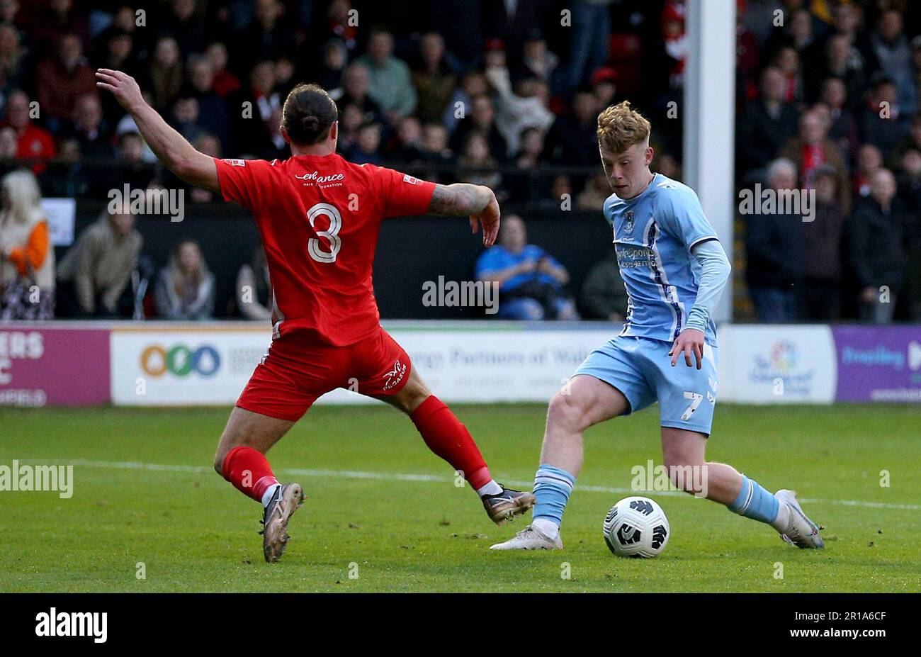 Coventry City’s Bradley Stratton battles for the ball with Stourbridge ...