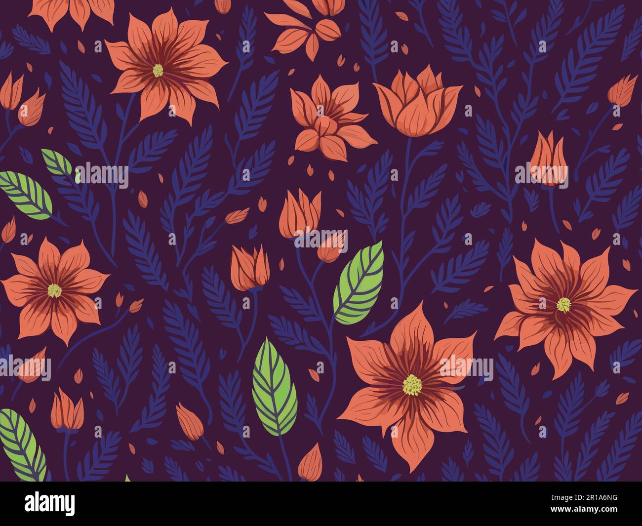 Seamless flowers Stock Vector Images - Alamy
