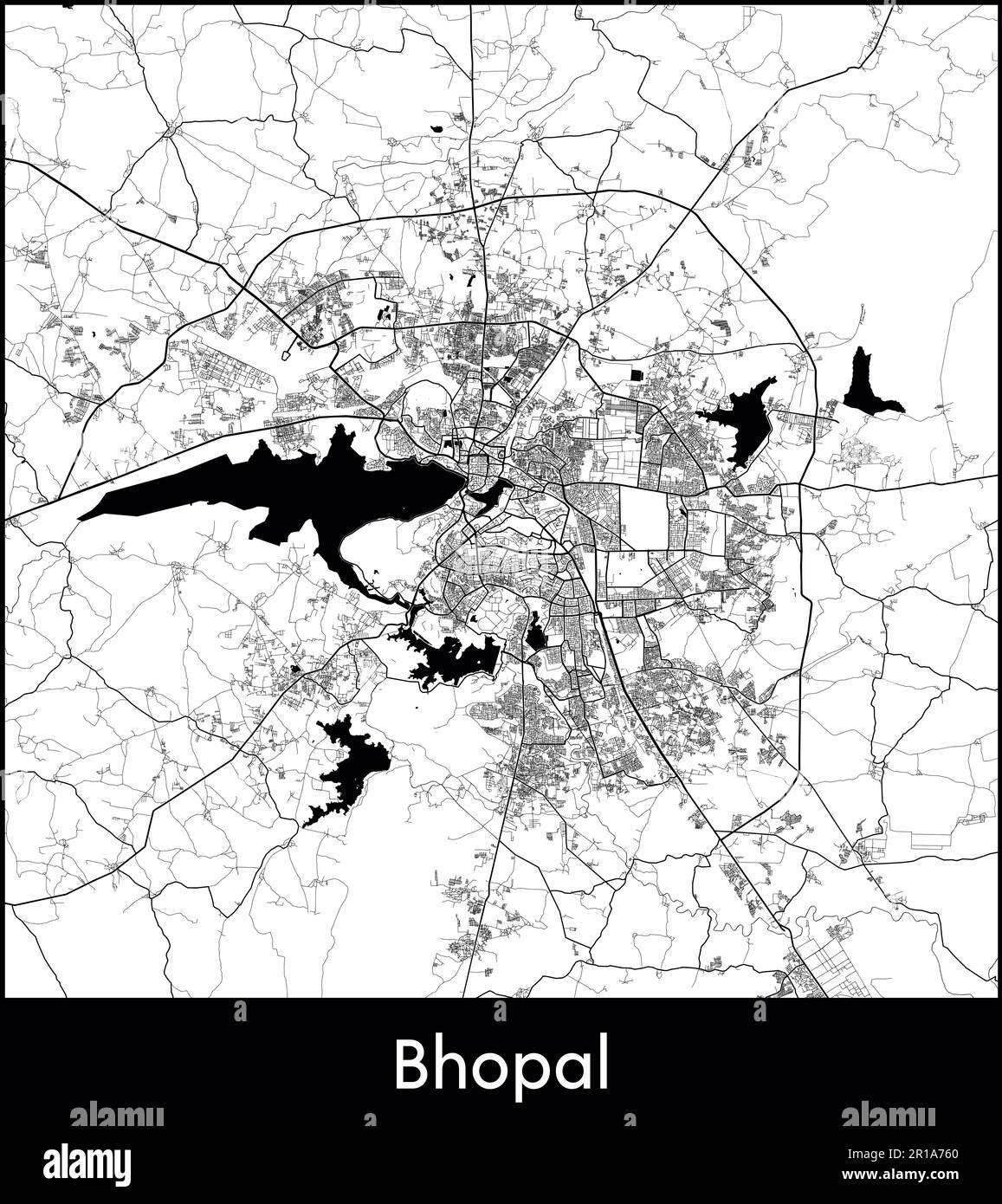 City Map Asia India Bhopal vector illustration Stock Vector Image & Art ...