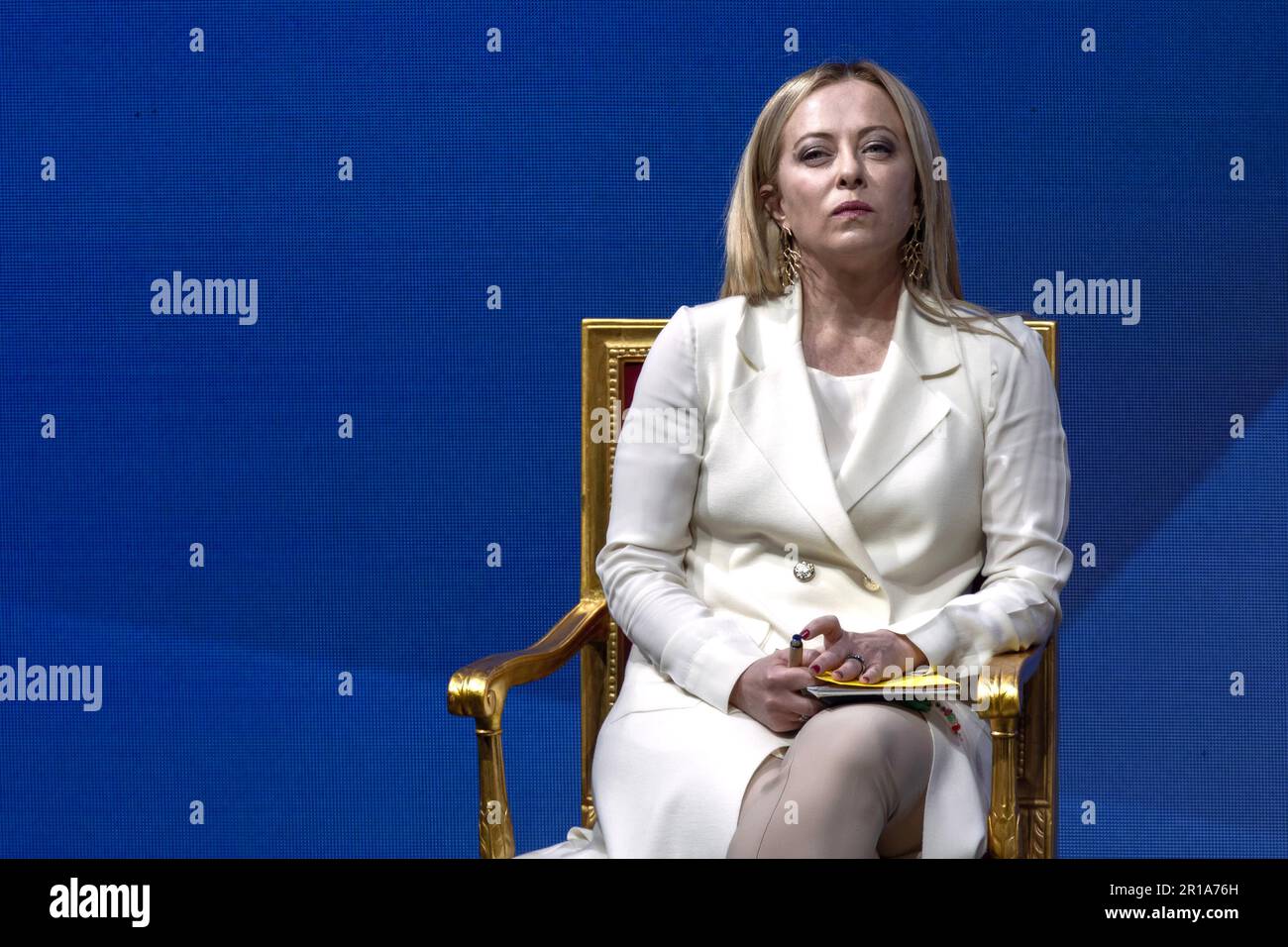 Rome, Italy, 12 May 2023. Pope Francis and italian Prime Minister ...