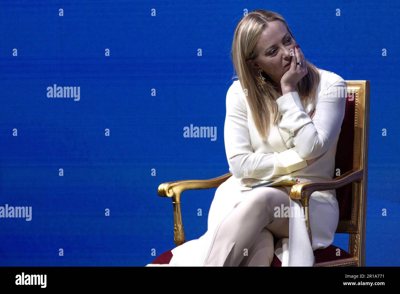 Rome, Italy, 12 May 2023. Pope Francis and italian Prime Minister ...