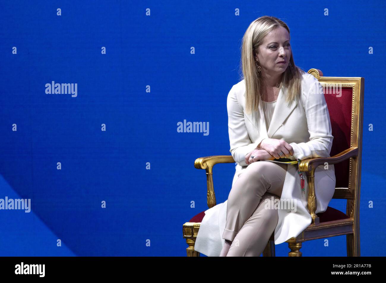 Rome, Italy, 12 May 2023. Pope Francis and italian Prime Minister ...
