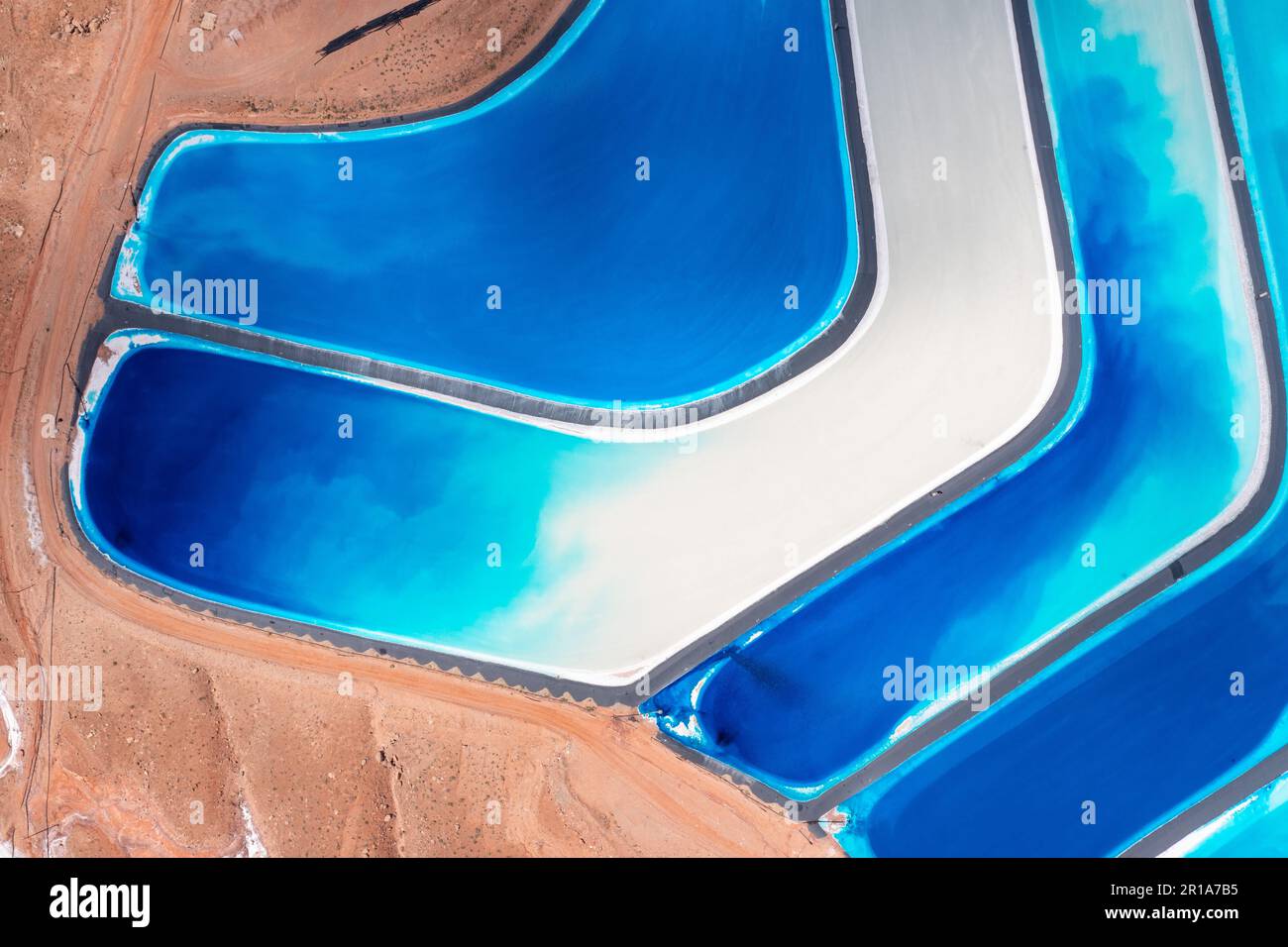 Evaporation ponds at a potash mine using a solution mining method for ...