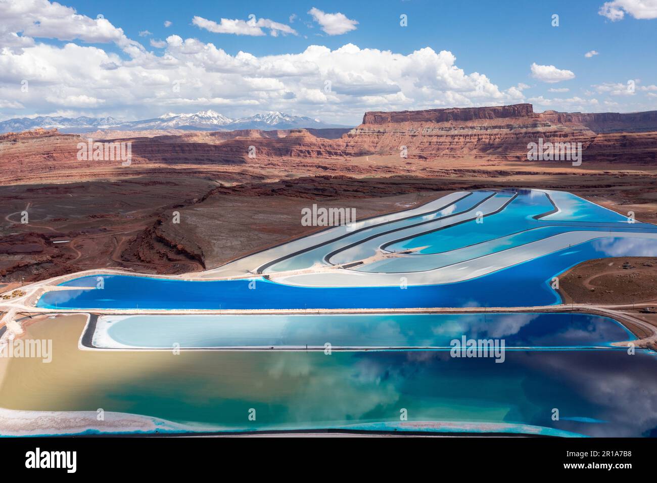 Evaporation ponds at a potash mine using a solution mining method for ...