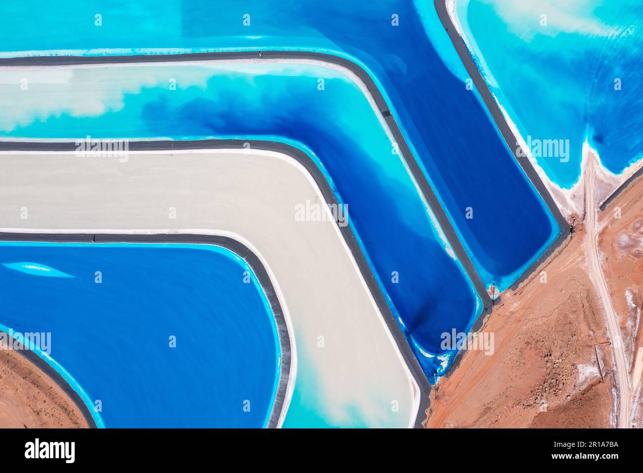 Evaporation ponds at a potash mine using a solution mining method for ...