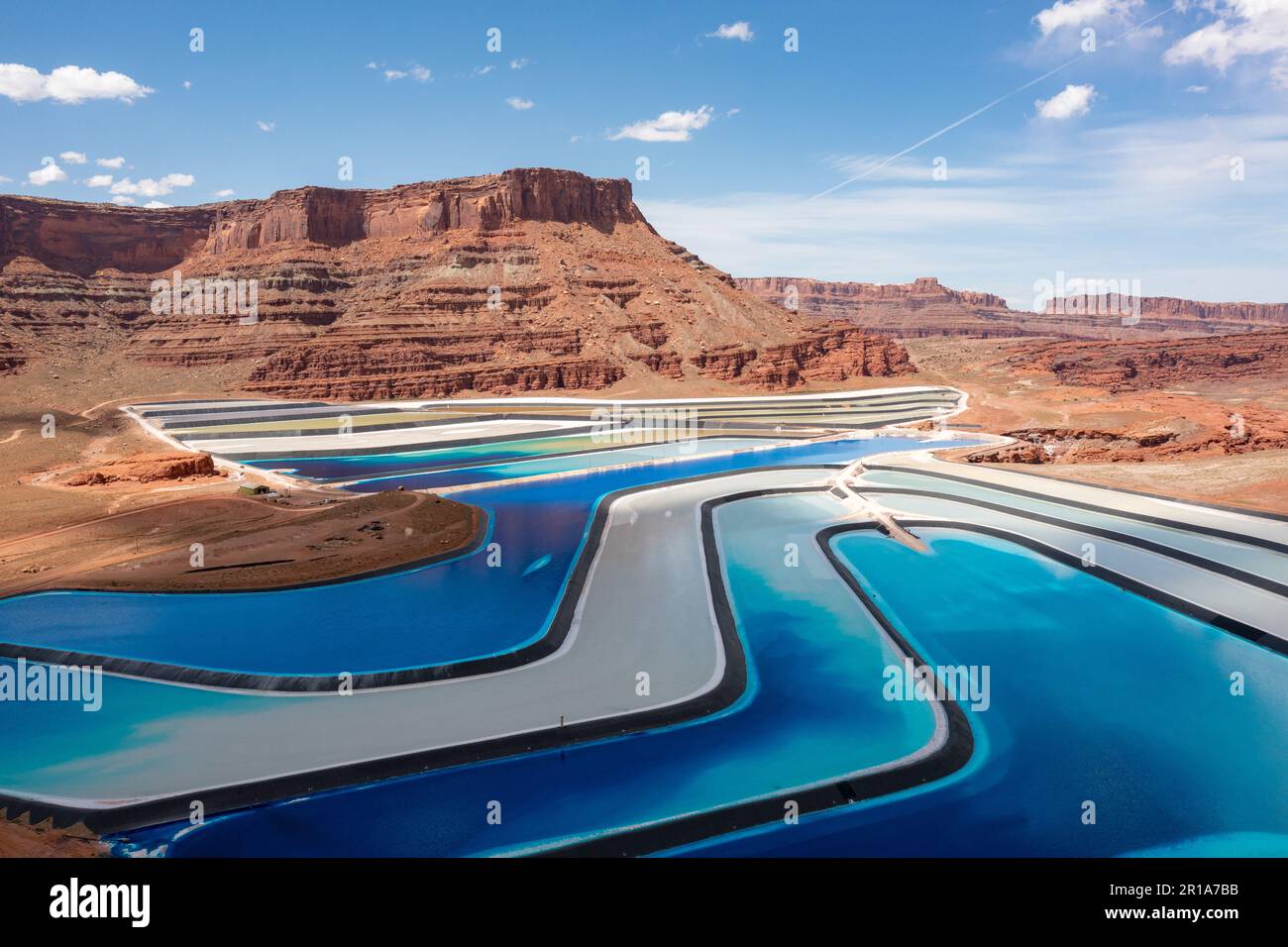Evaporation ponds at a potash mine using a solution mining method for ...