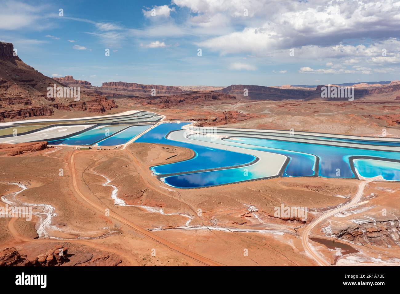 Evaporation ponds at a potash mine using a solution mining method for ...
