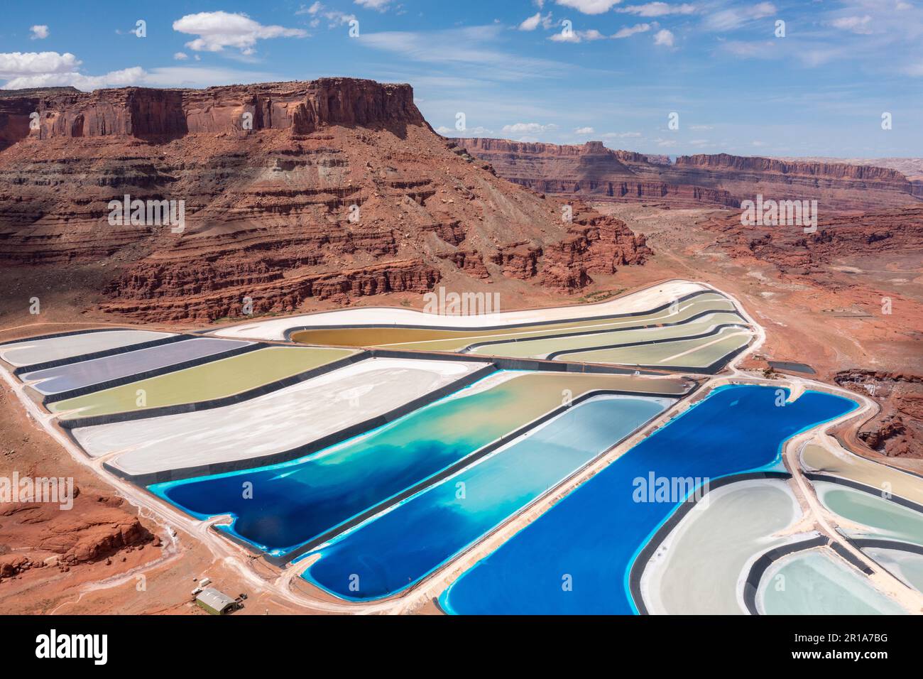 Evaporation ponds at a potash mine using a solution mining method for ...