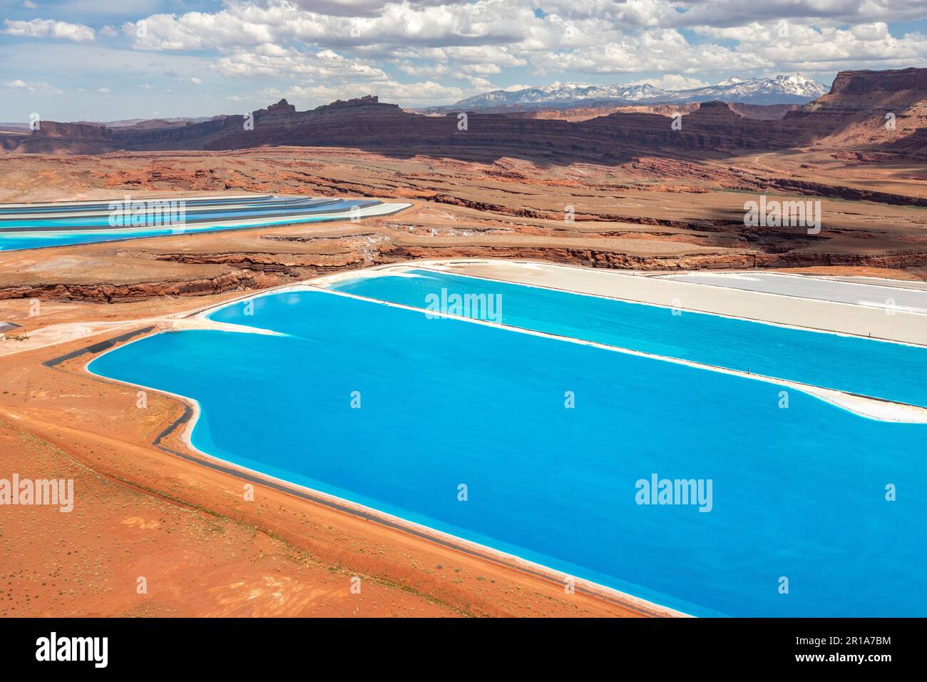 Aerial view potash ponds hi-res stock photography and images - Alamy