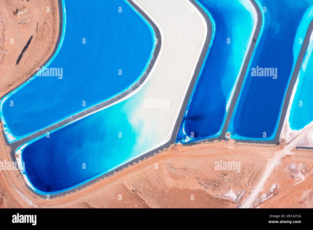 Evaporation ponds at a potash mine using a solution mining method for ...