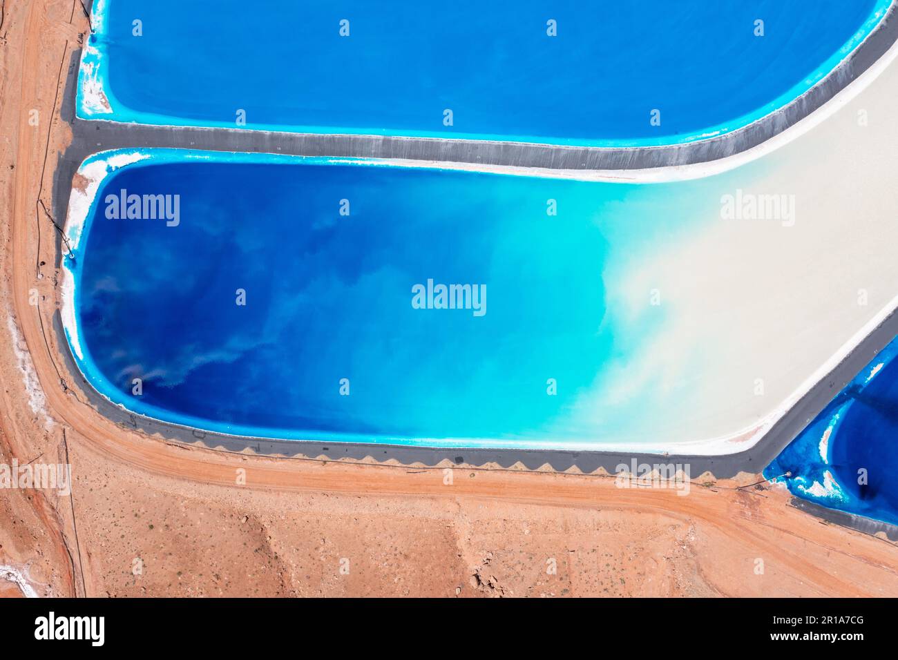 Evaporation Ponds At A Potash Mine Using A Solution Mining Method For Extracting Potash Near