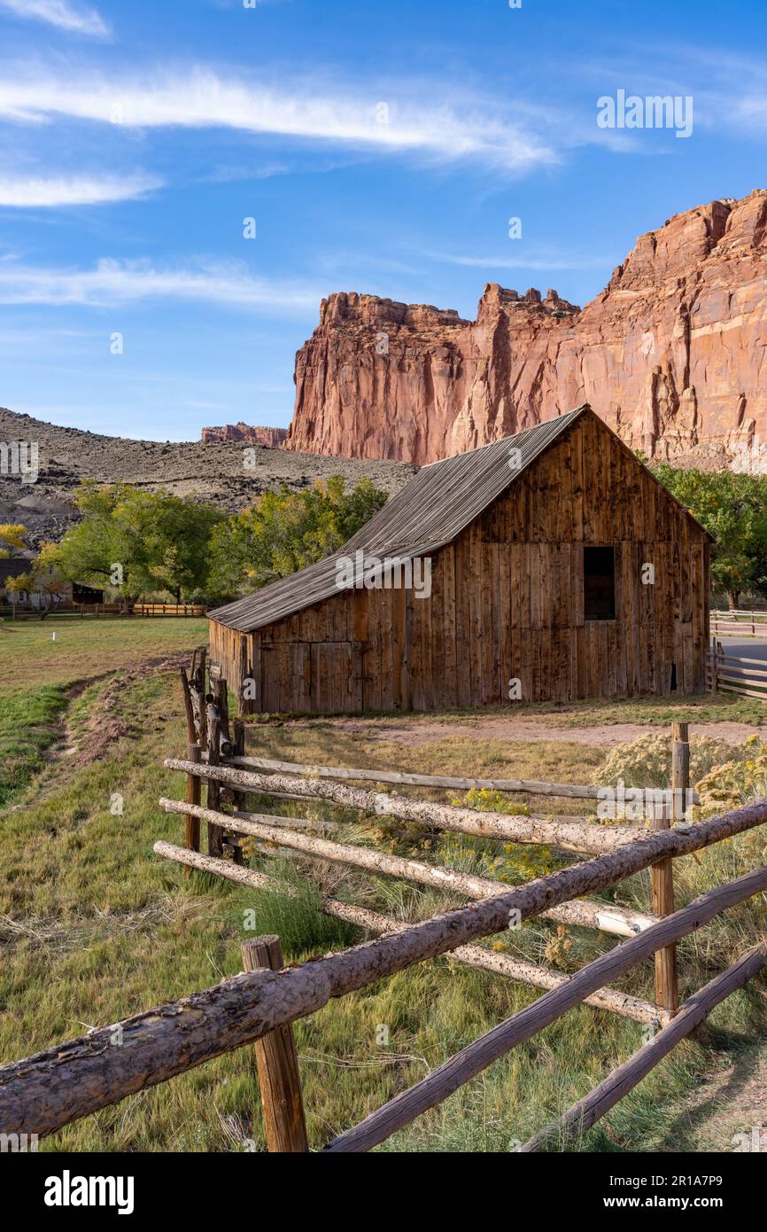 Historic Pendleton barn in the small pioneer farming community of ...
