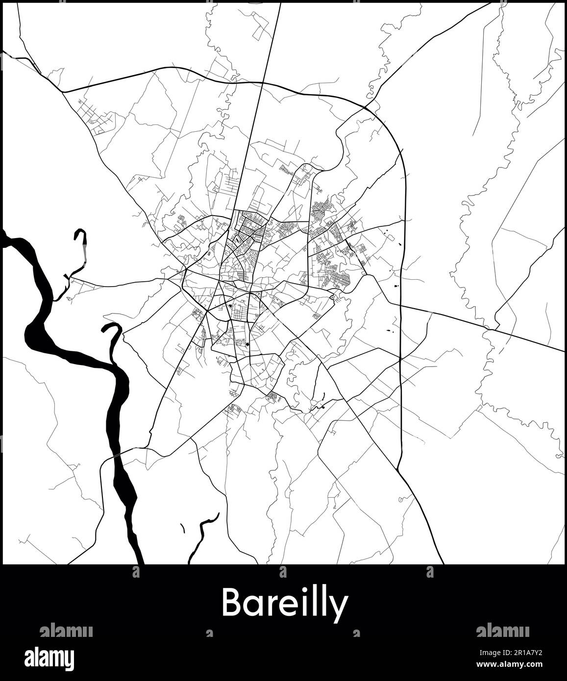 Bareilly map hi-res stock photography and images - Alamy