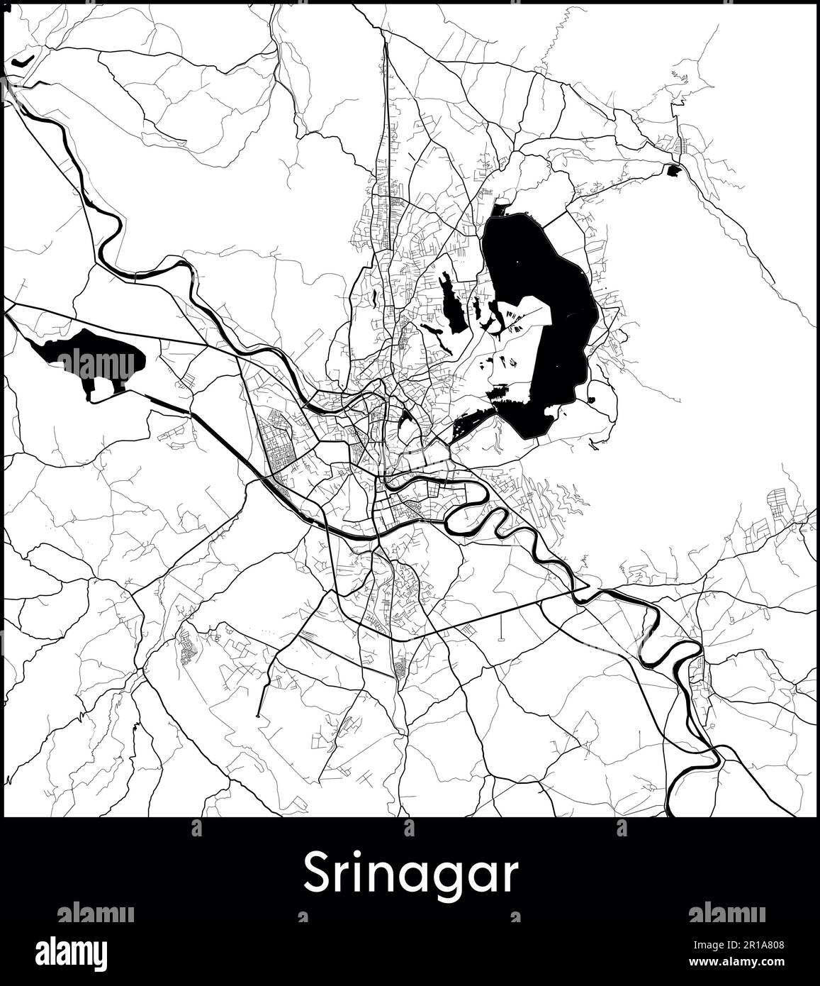 City Map Asia India Srinagar vector illustration Stock Vector Image & Art - Alamy