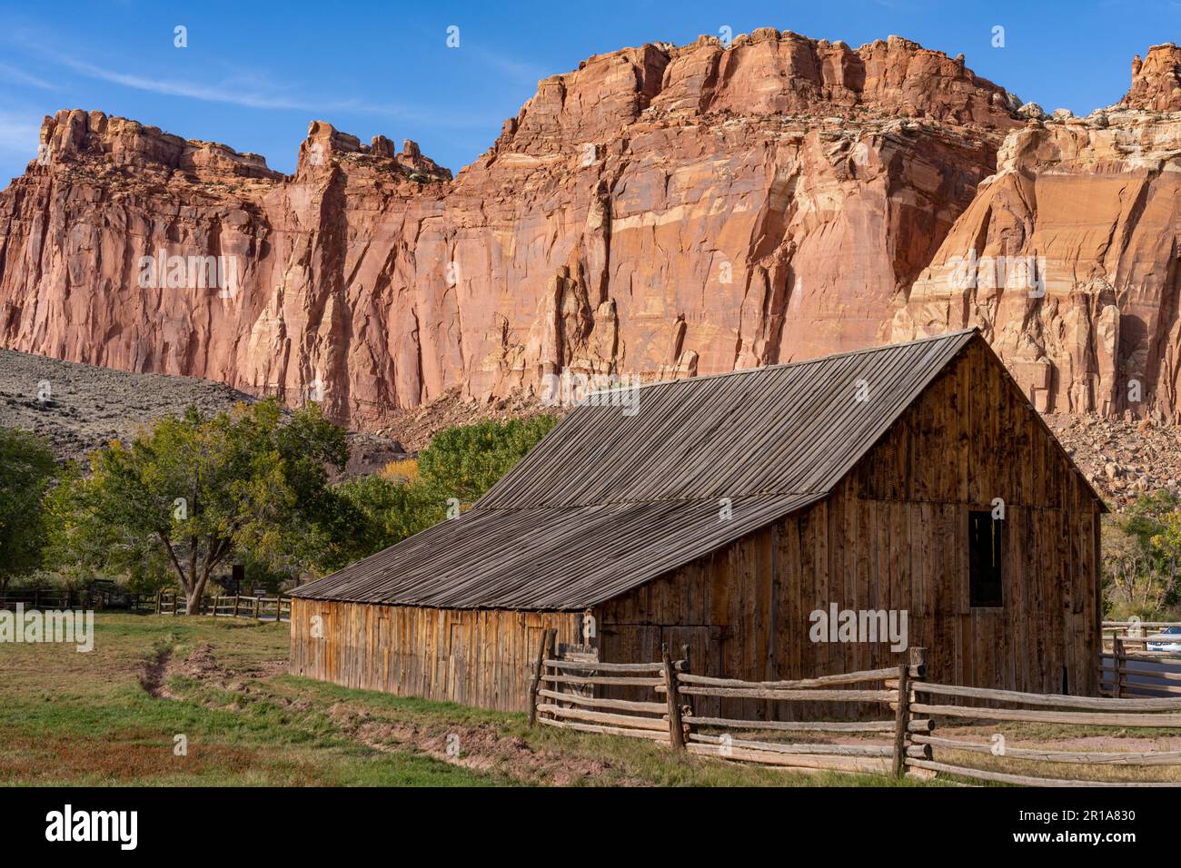Historic Pendleton barn in the small pioneer farming community of ...