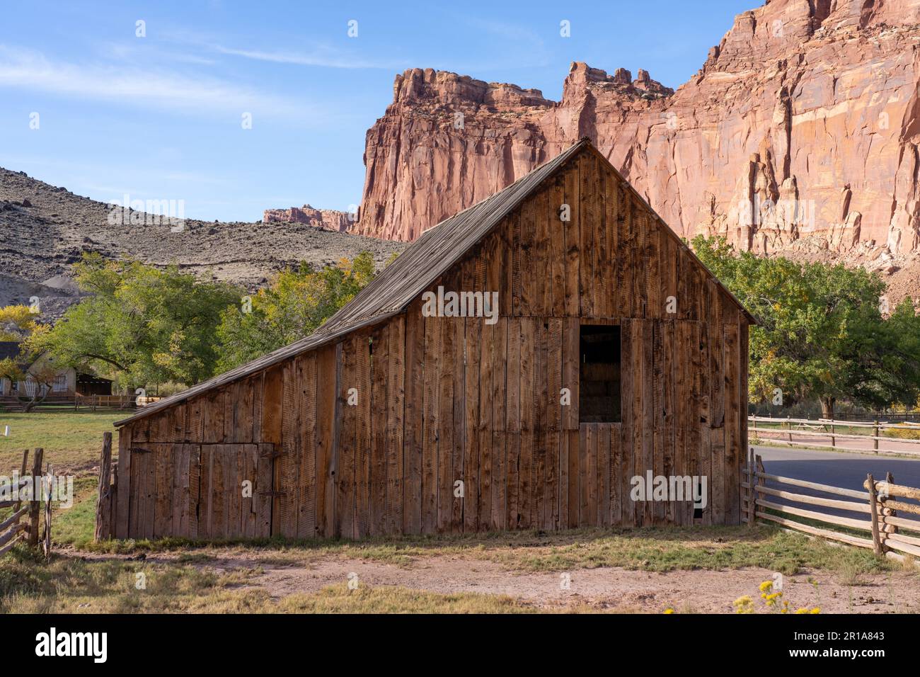 Historic Pendleton barn in the small pioneer farming community of ...