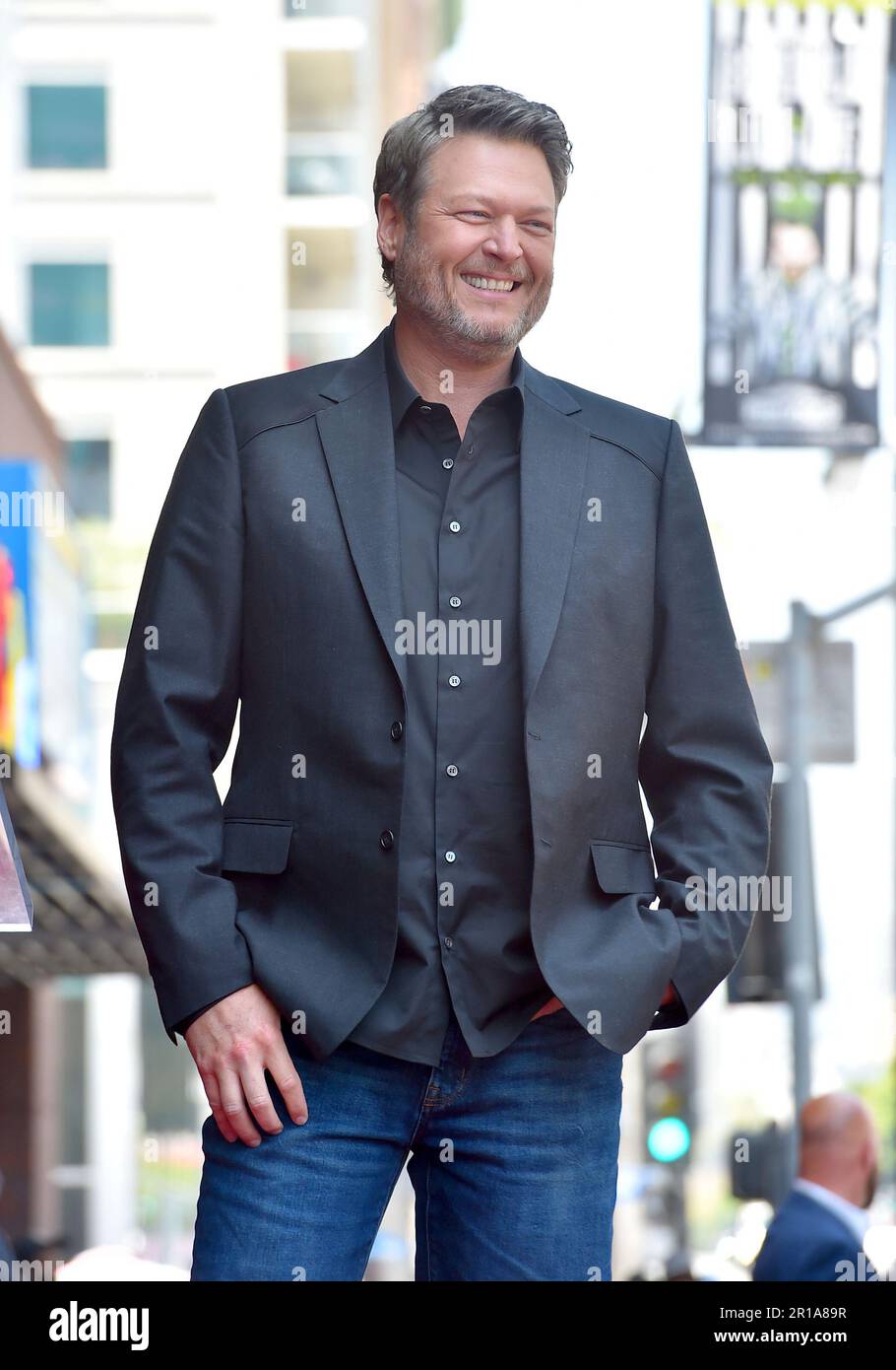 Country music singer Blake Shelton attends a ceremony honoring him with ...