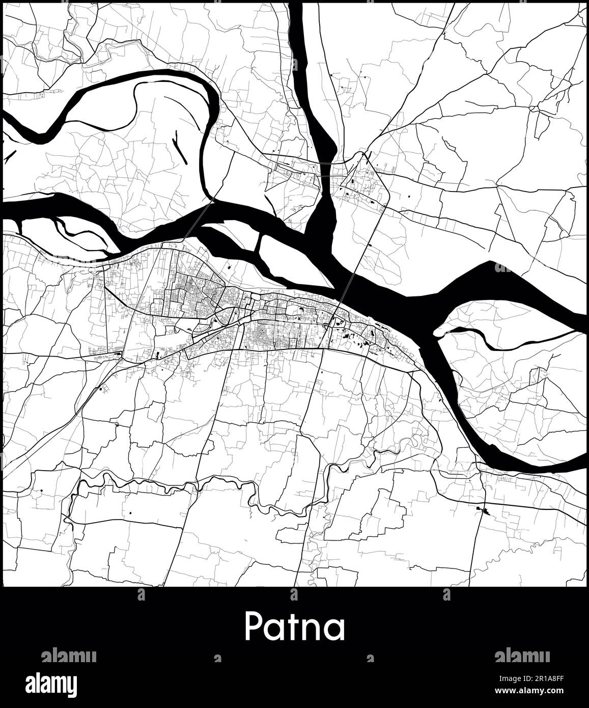 City Map Asia India Patna vector illustration Stock Vector Image & Art ...