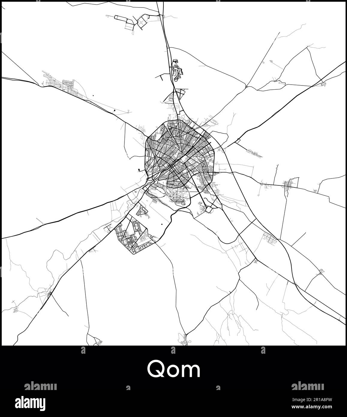City Map Asia Iran Qom vector illustration Stock Vector Image & Art - Alamy