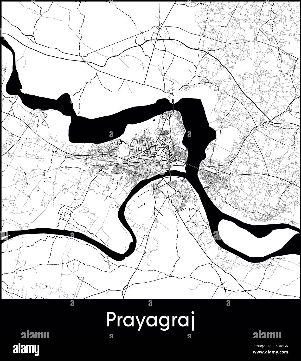 City Map Asia India Prayagraj vector illustration Stock Vector Image & Art - Alamy