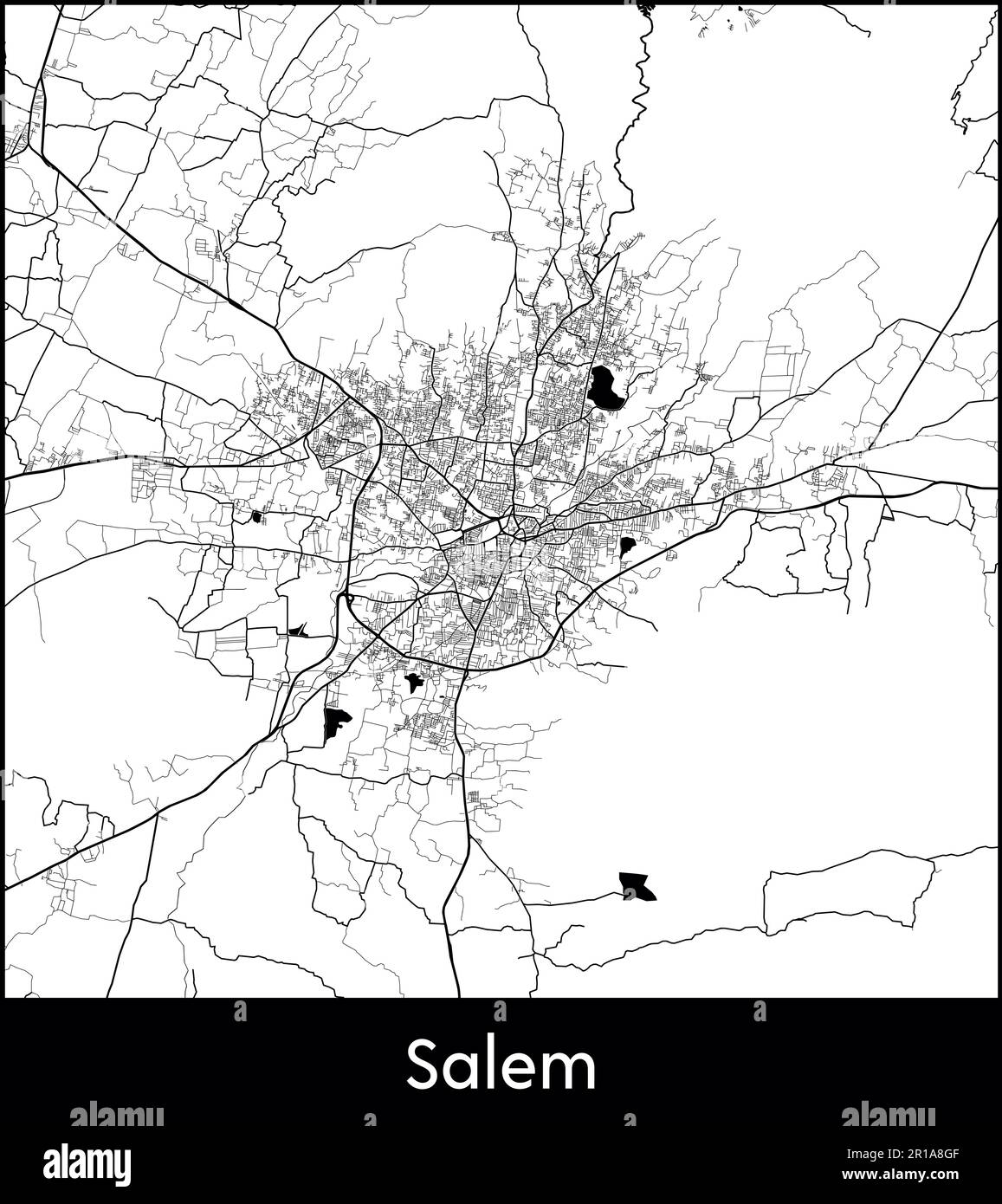 Salem vector map hi-res stock photography and images - Alamy