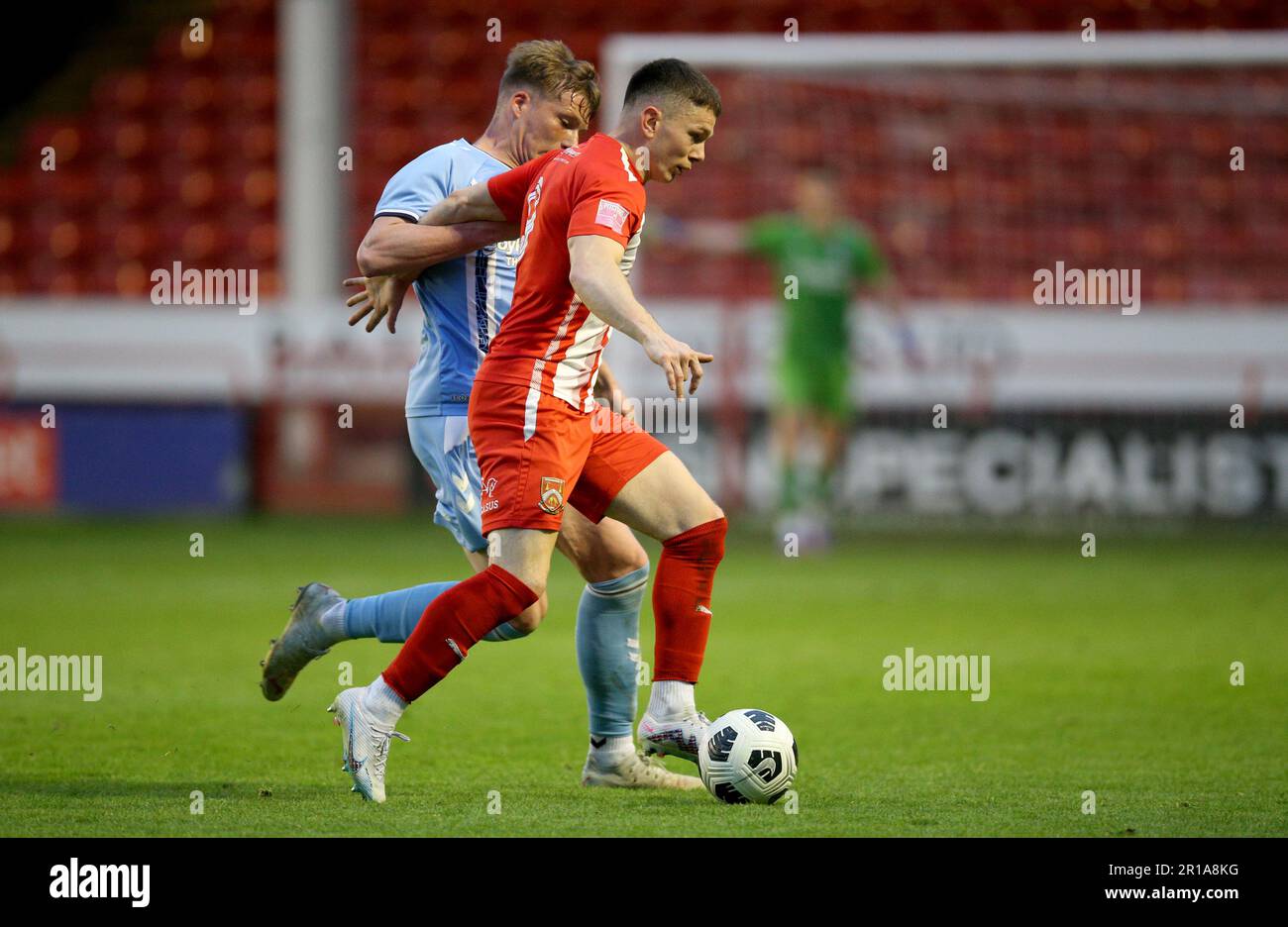 Coventry City’s George Burroughs battles with Stourbridge’s Jason ...