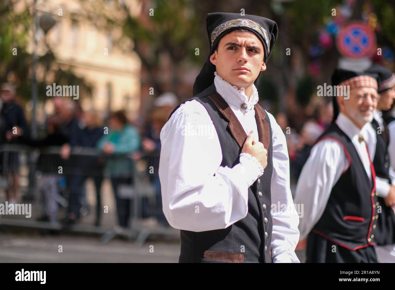 A Sardinian man, dressed in his traditional costumes, with unique ...