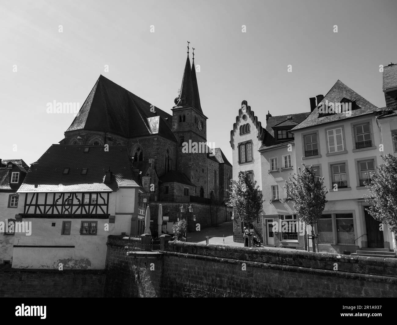 the city of Saarburg at the saar river in germany Stock Photo - Alamy