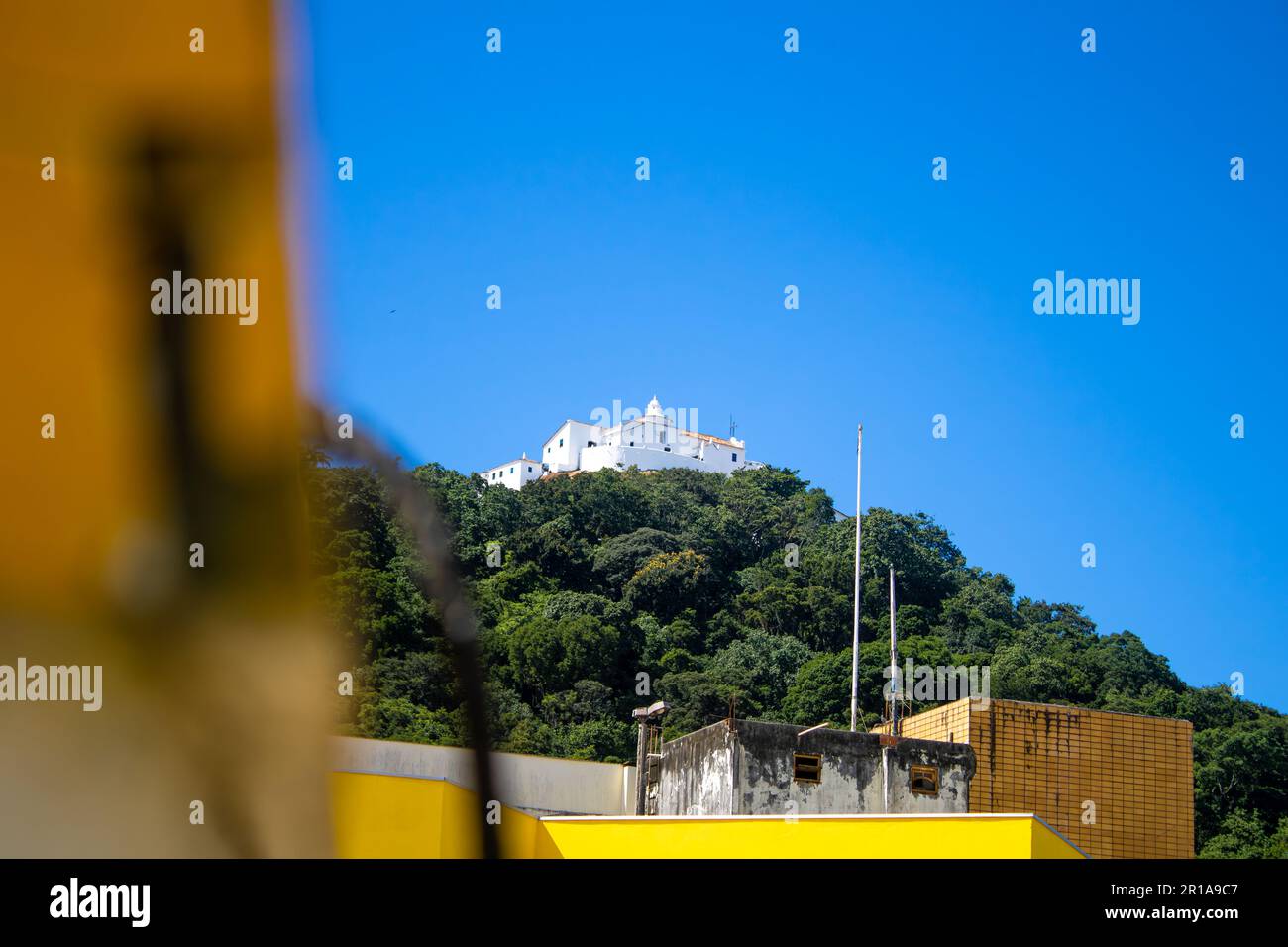 Great tourist spot in "Espirito Santo", Brazil, the Penha Convent seen ...