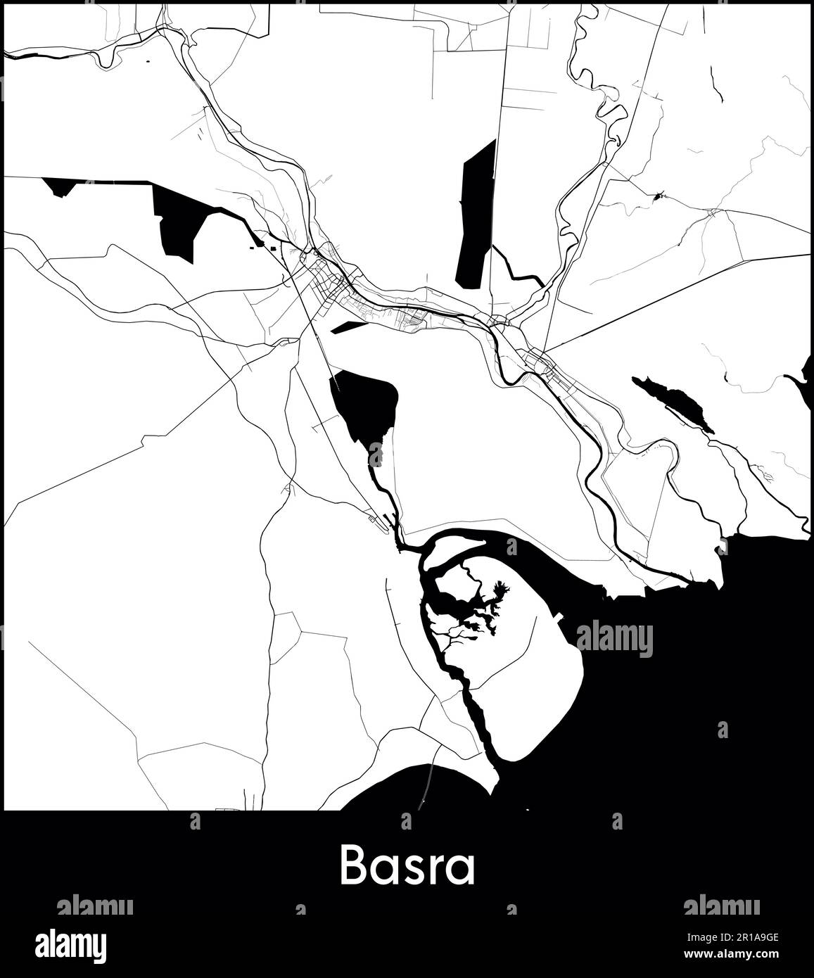 City Map Asia Iraq Basra vector illustration Stock Vector Image & Art ...