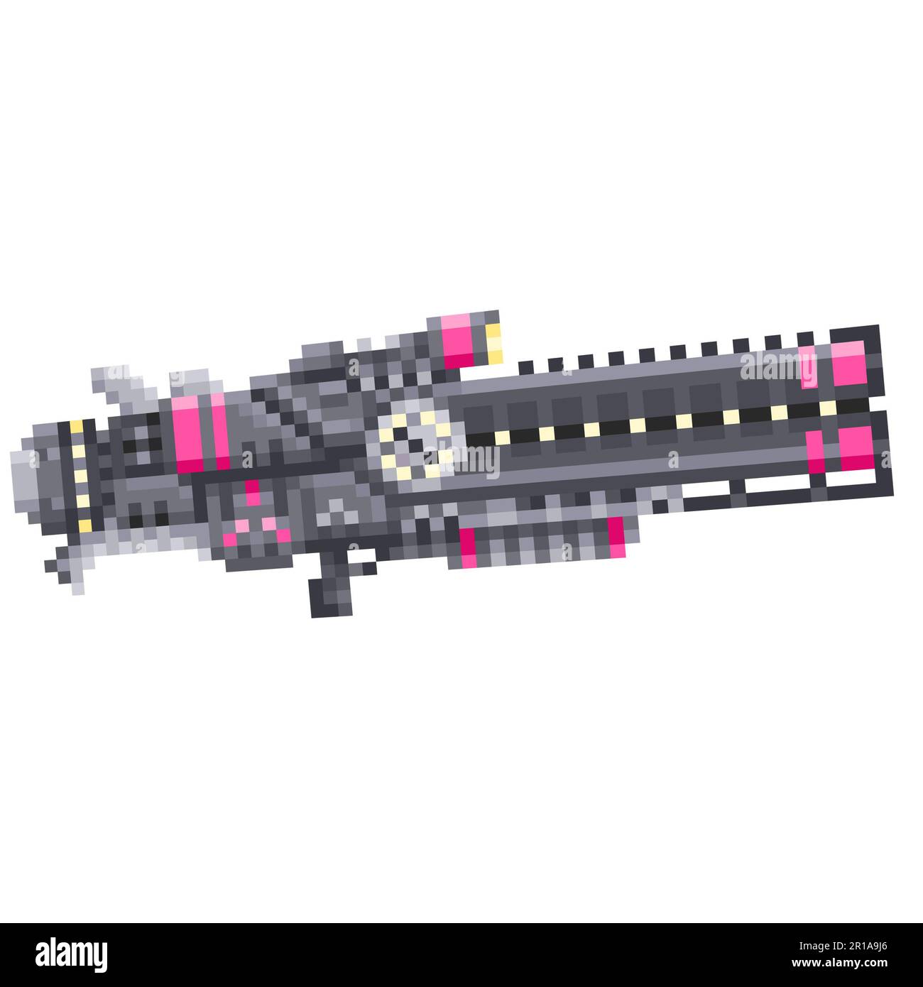 A digital illustration of a weapon of the future in the style of a ...