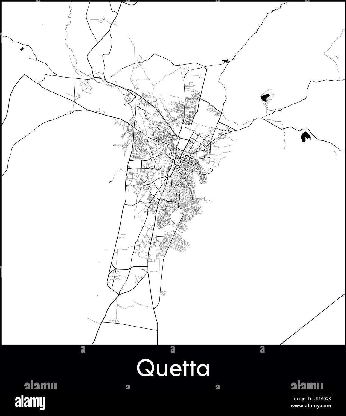 City Map Asia Pakistan Quetta vector illustration Stock Vector Image ...