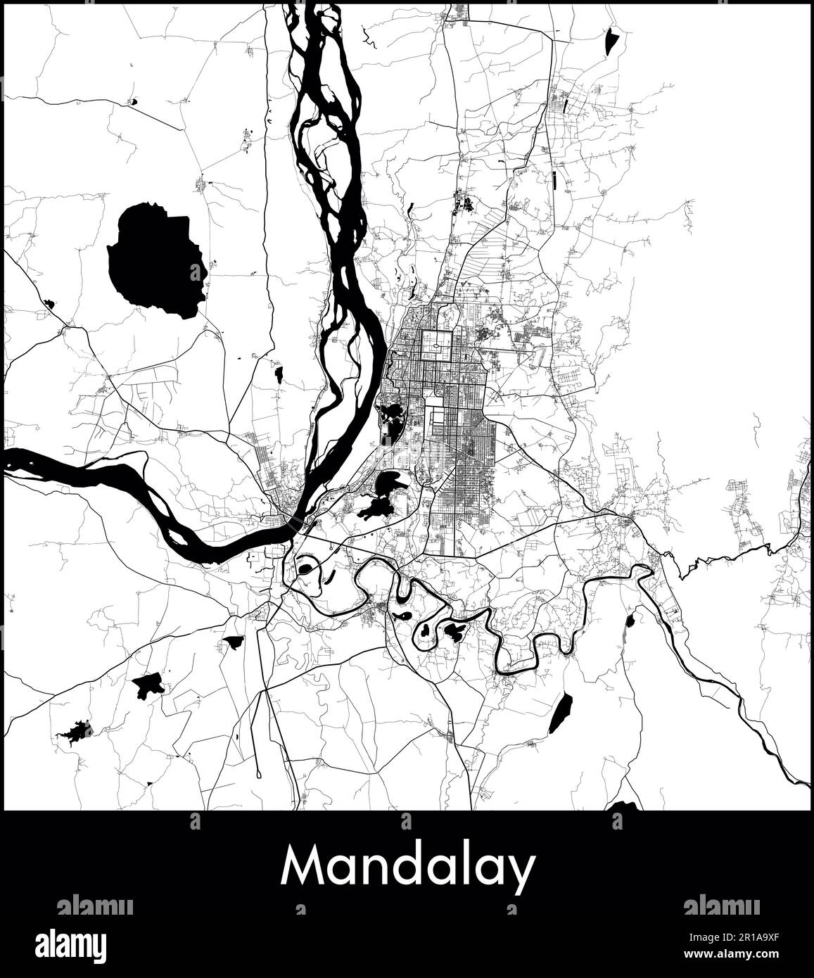 Mandalay map hi-res stock photography and images - Alamy