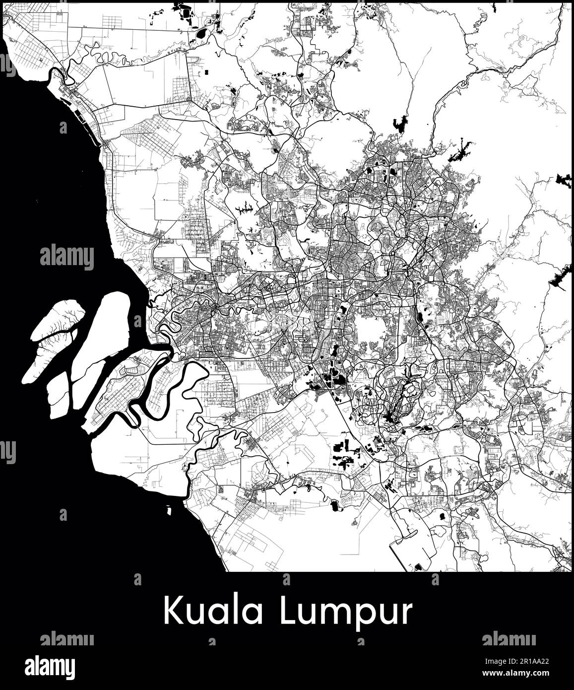 City Map Asia Malaysia Kuala Lumpur vector illustration Stock Vector ...