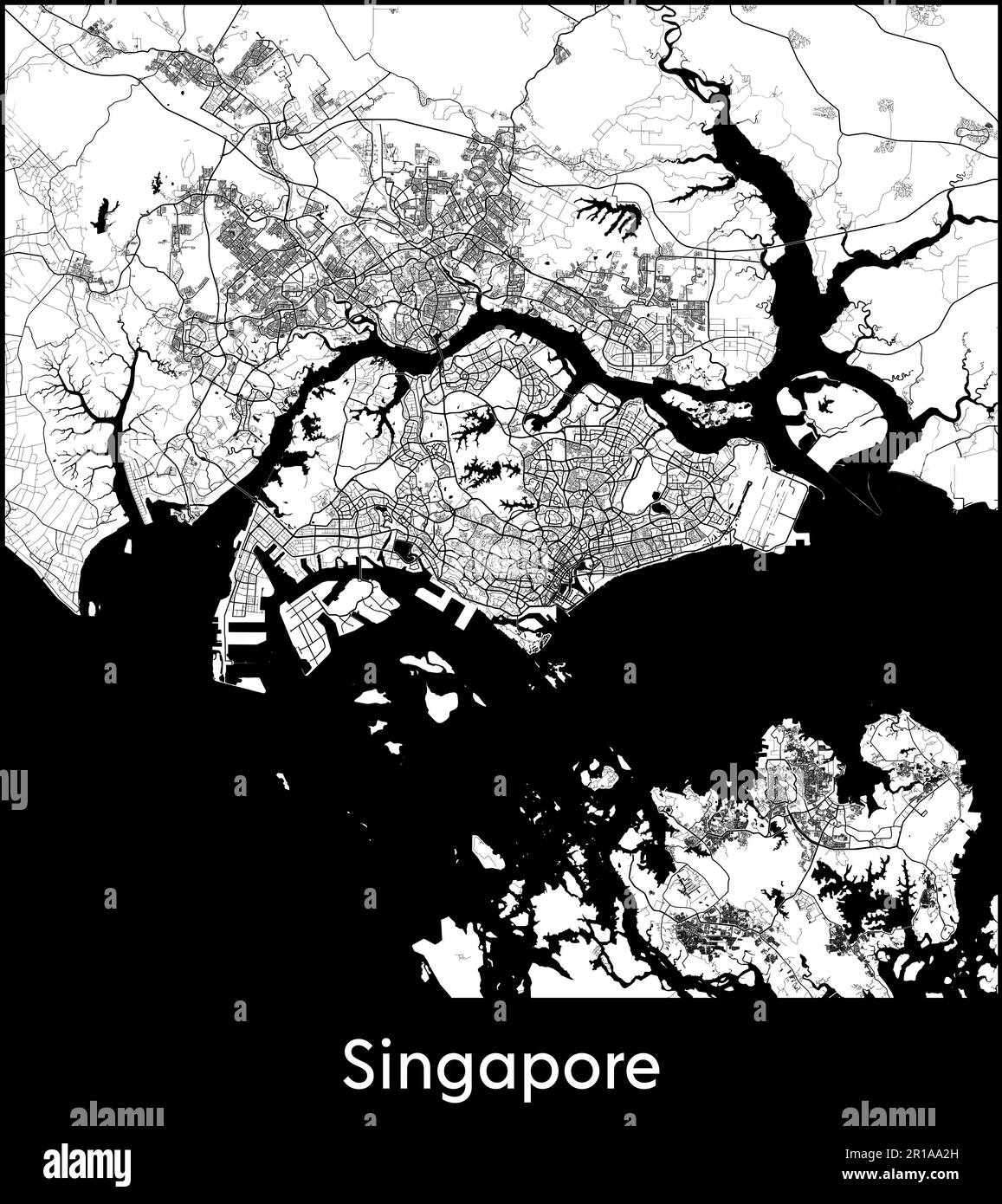 City Map Asia Singapore Singapore vector illustration Stock Vector ...